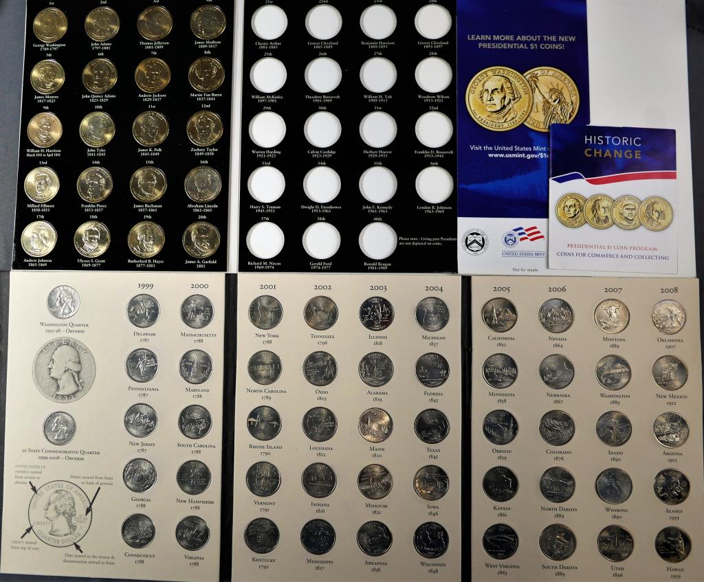 Us Presidents & State Quarters Coin Collection