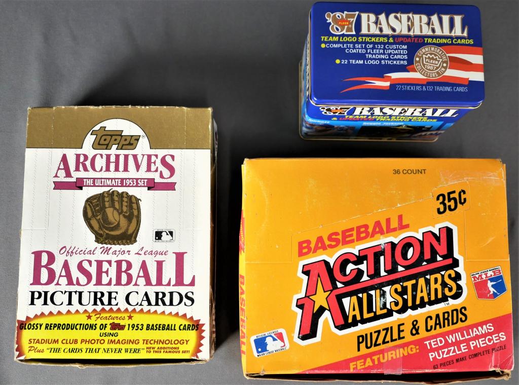 3 Vintage Baseball Trading Card Sets
