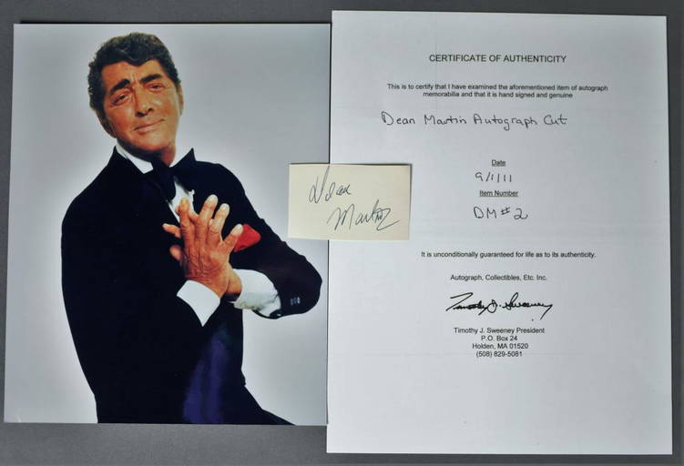 Dean Martin Autograph Signature