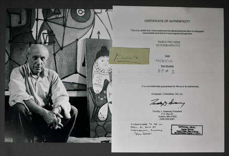 Pablo Picasso Autograph