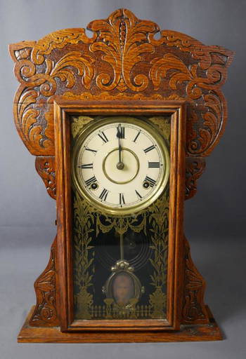 Antique W.m.l. Gilbert Capital Gingerbread Clock