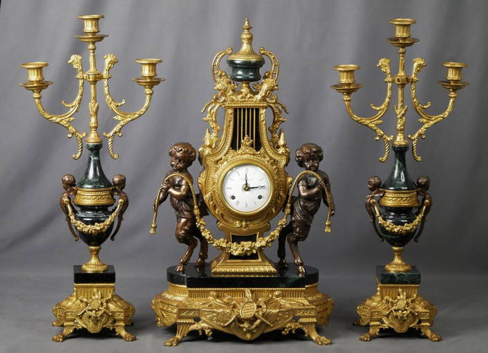 Imperial Franz Hermle Brevettato Figural Clock