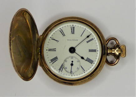 Antique Gold Filled Ladies Waltham Pocket Watch