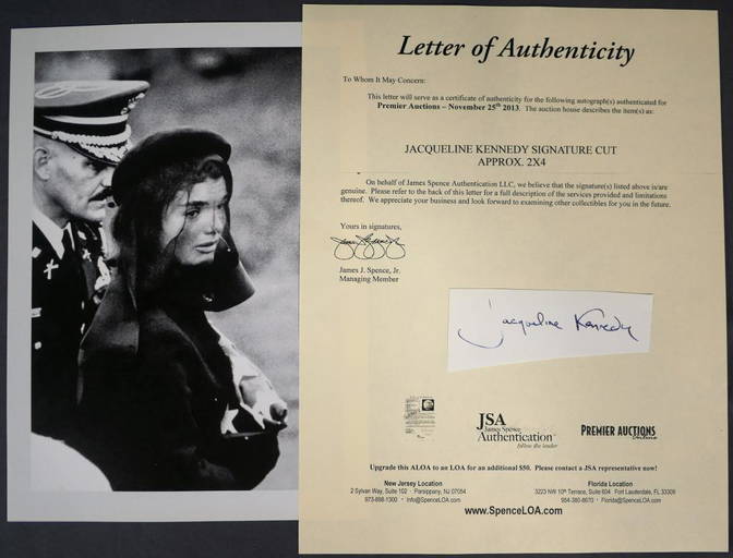 Jackie Kennedy Signature/ Autograph (#0068) on Aug 16, 2022 | Esquis ...