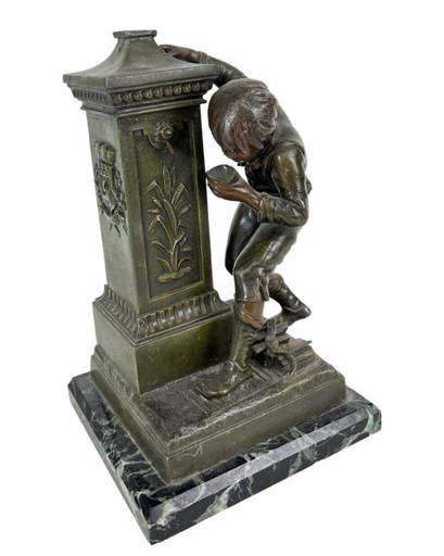 Juan Terville Boy At The Fountain Metal Lamp Base