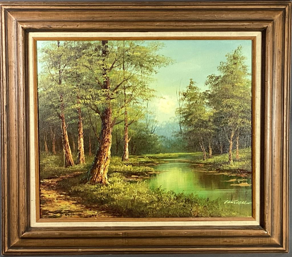 Phillip Cantrell Forest Landscape Oil Painting