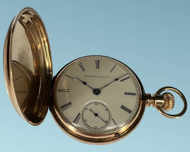 1880's Elgin Pocket Watch K18 Case Mark