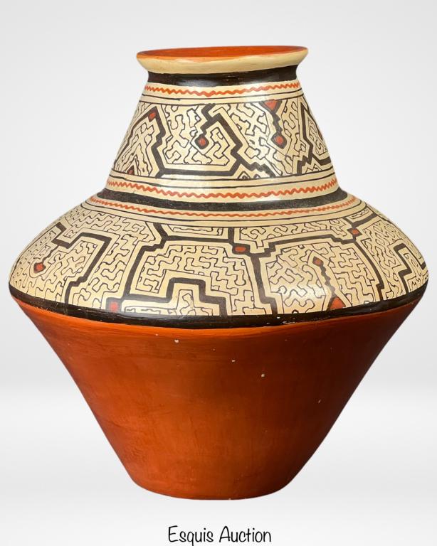 Large 18" Peru Peruvian Folk Pottery Floor Vase - Apr 18, 2023 | Esquis ...