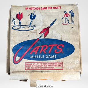 Vintage Jarts Missile Lawn Darts Game In Box