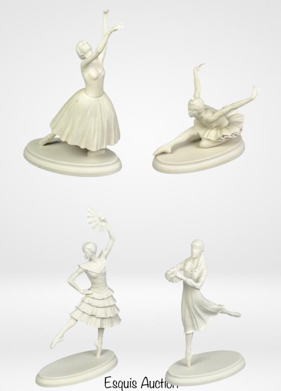 Boehm 4 Ballerina Porcelain Figurines