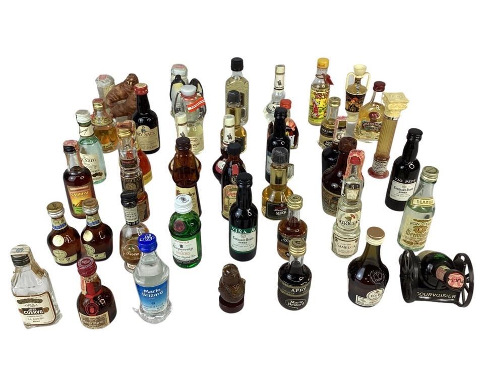 Collection Of Vintage Mini Liquor Bottles Auction