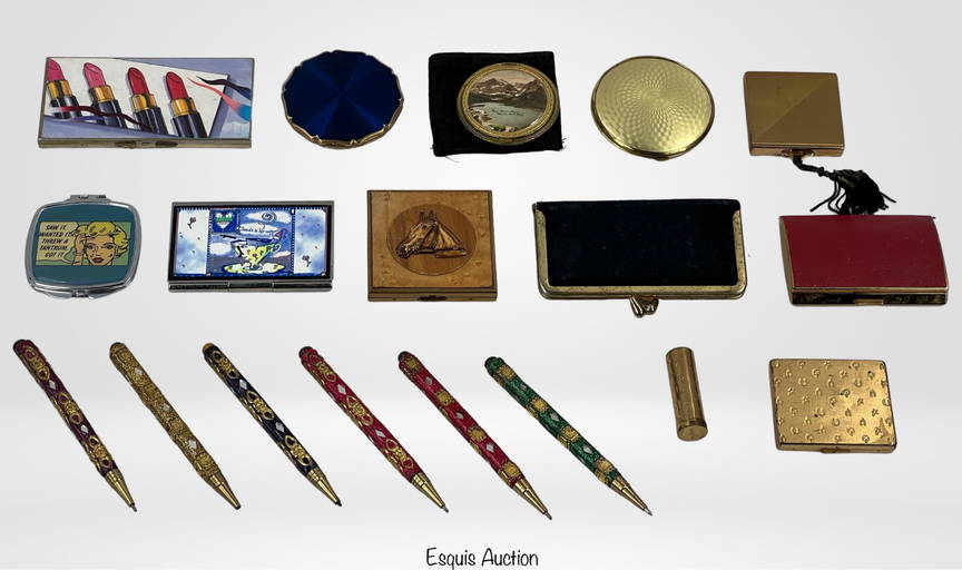 Vintage Ladies Compacts, Cigarette Cases & Pens