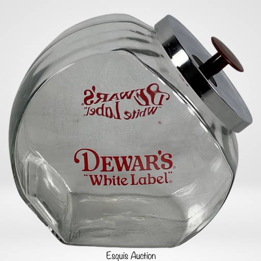 Vintage Dewar's White Label Store Counter Jar