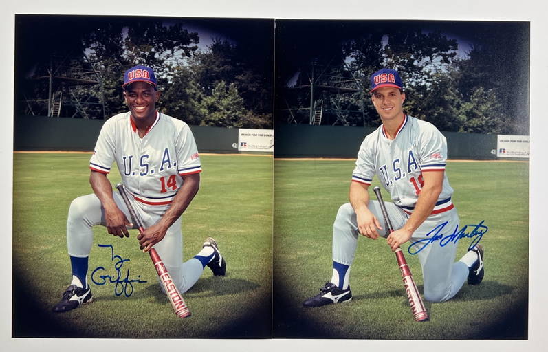 Ty Griffin & Tino Martinez Signed Baseball Photos