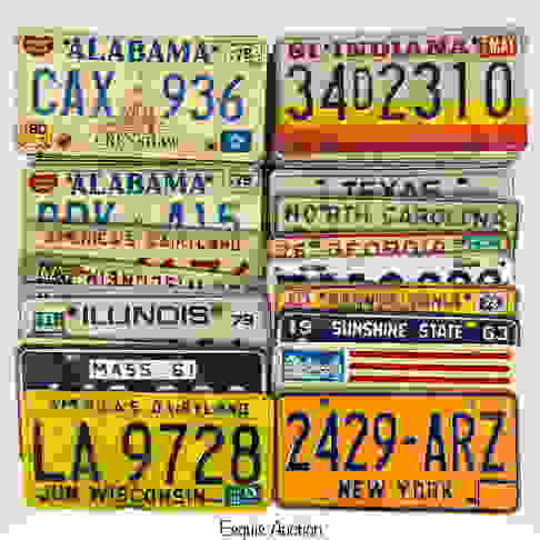 Vintage Us Automobile/ Car License Plates '50s-80s Auction