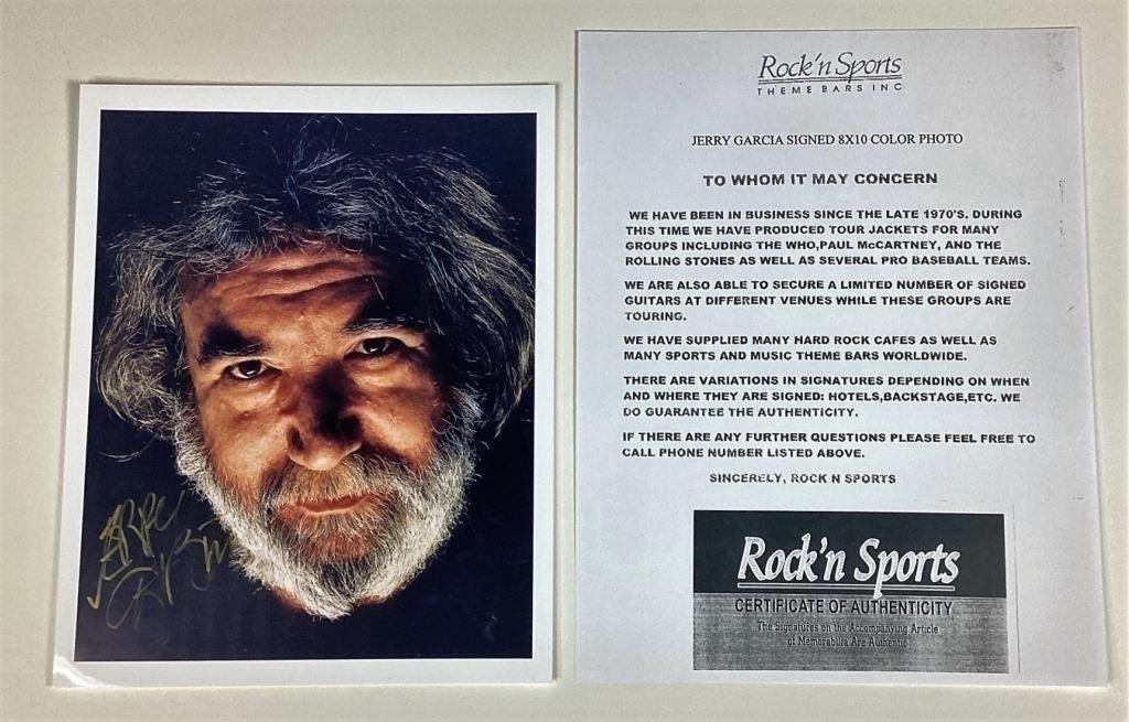 Jerry Garcia Autographed/ Signed Photograph Auction