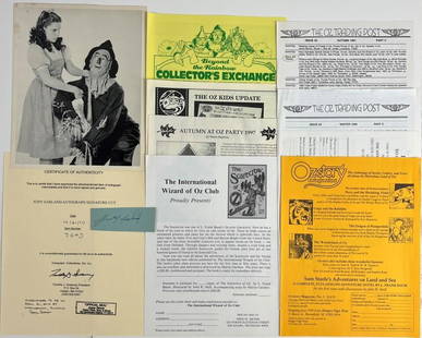 Judy Garland Autograph W/ "walkerprint" Photograph