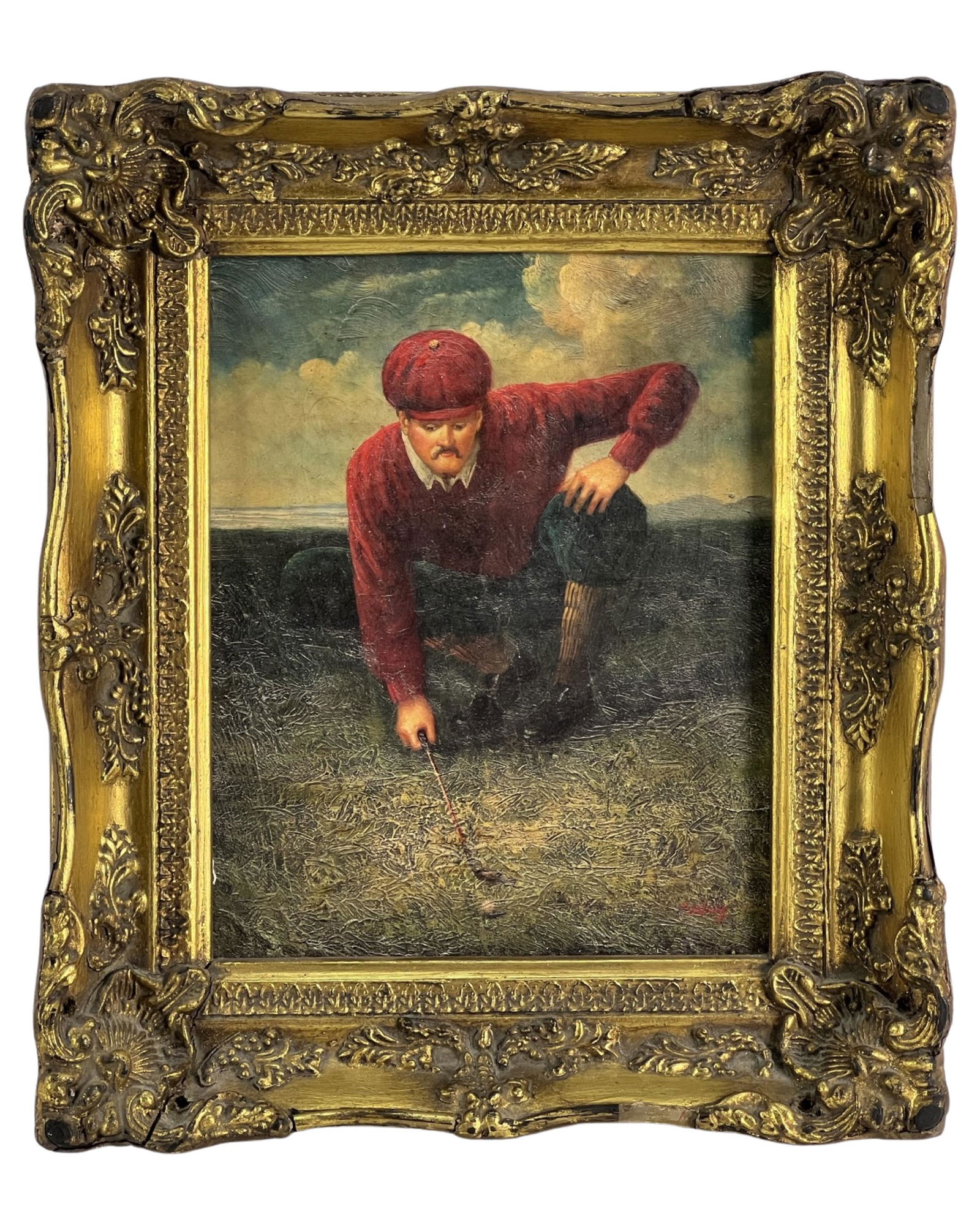 Charles Albert Tulley Scottish Golfer Oil Painting Auction
