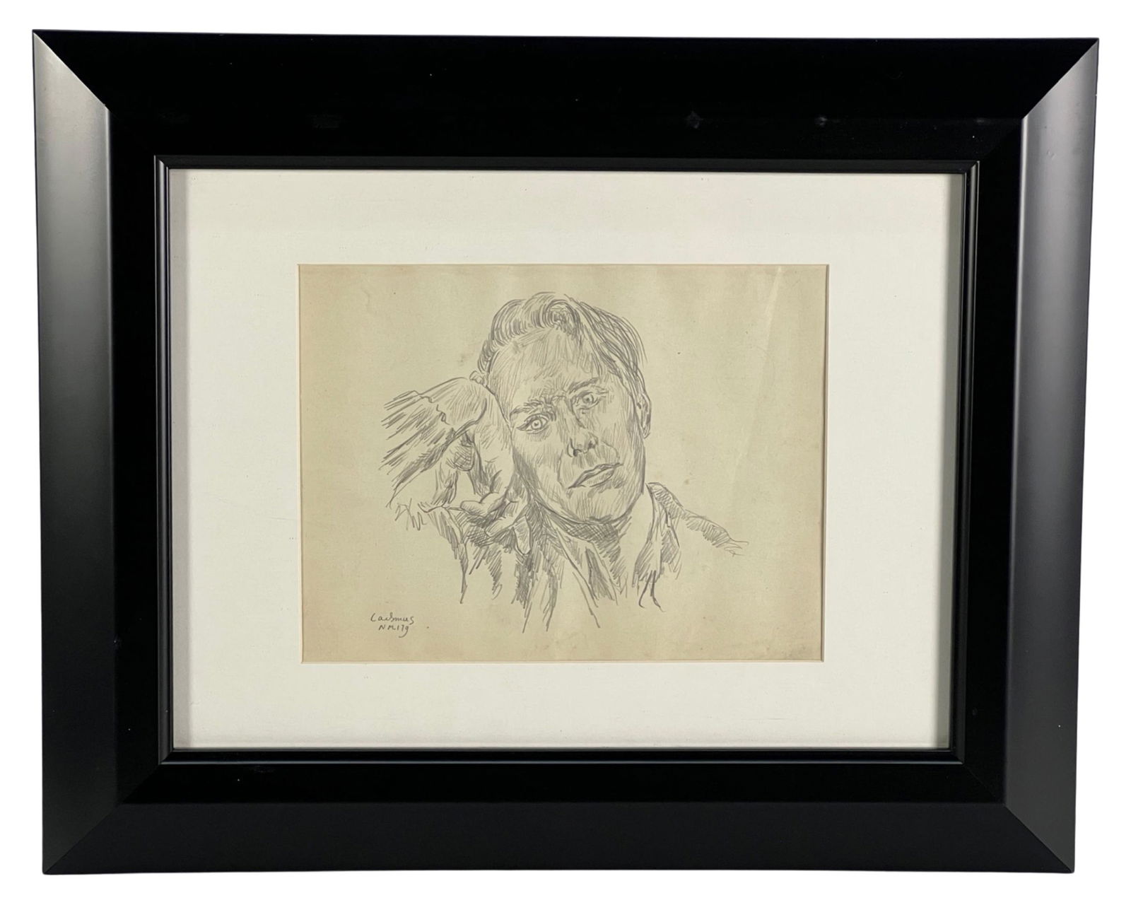 Paul Cadmus- Male Portrait Drawing Auction