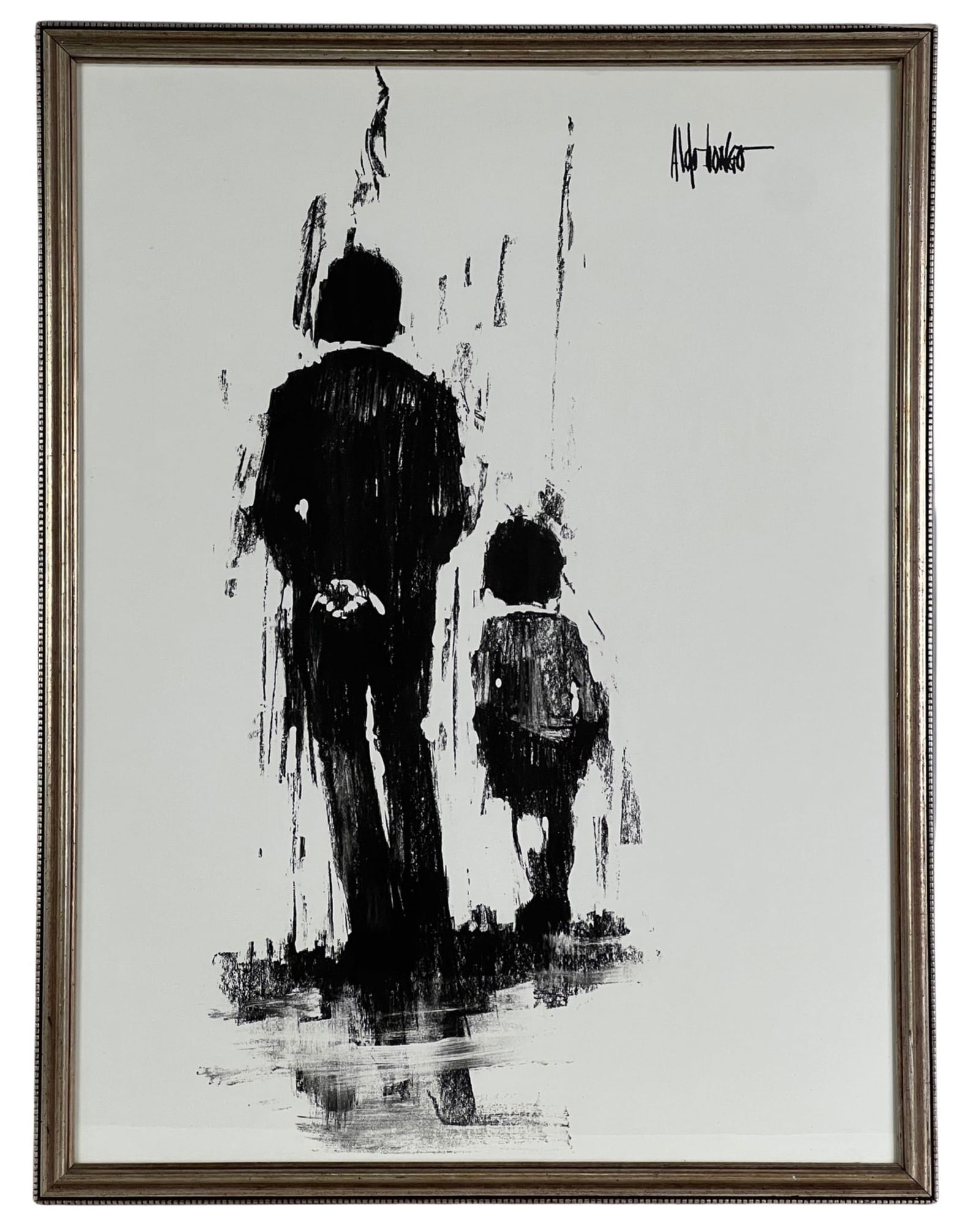 Aldo Luongo- Father And Son Large Lithograph Auction