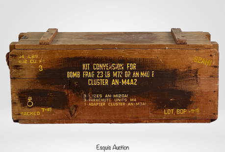 Wwii Us Air Force Frag Bomb Conversion Kit Crate
