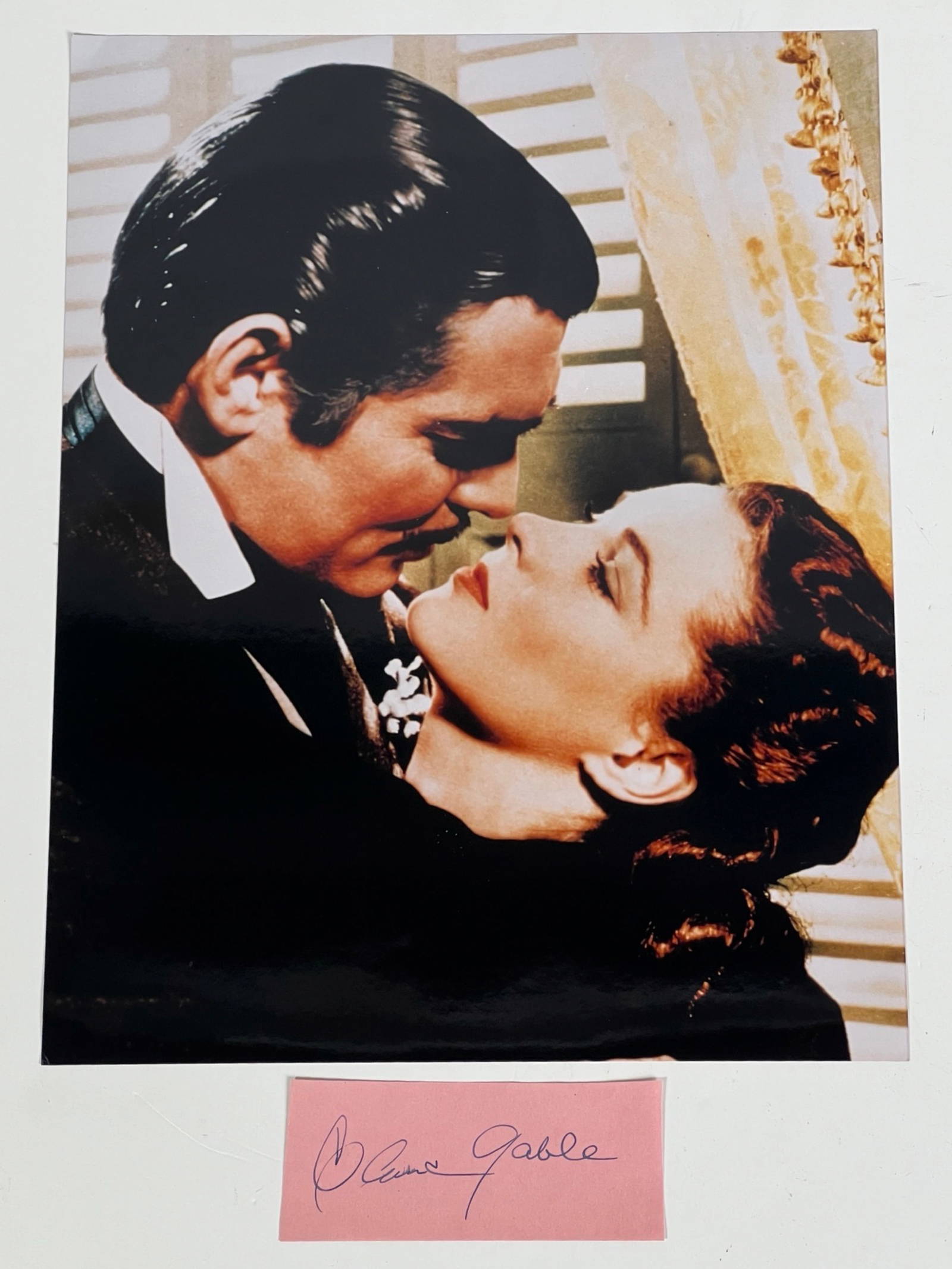 Clark Gable Signature W/ Gone With The Wind Photo Auction