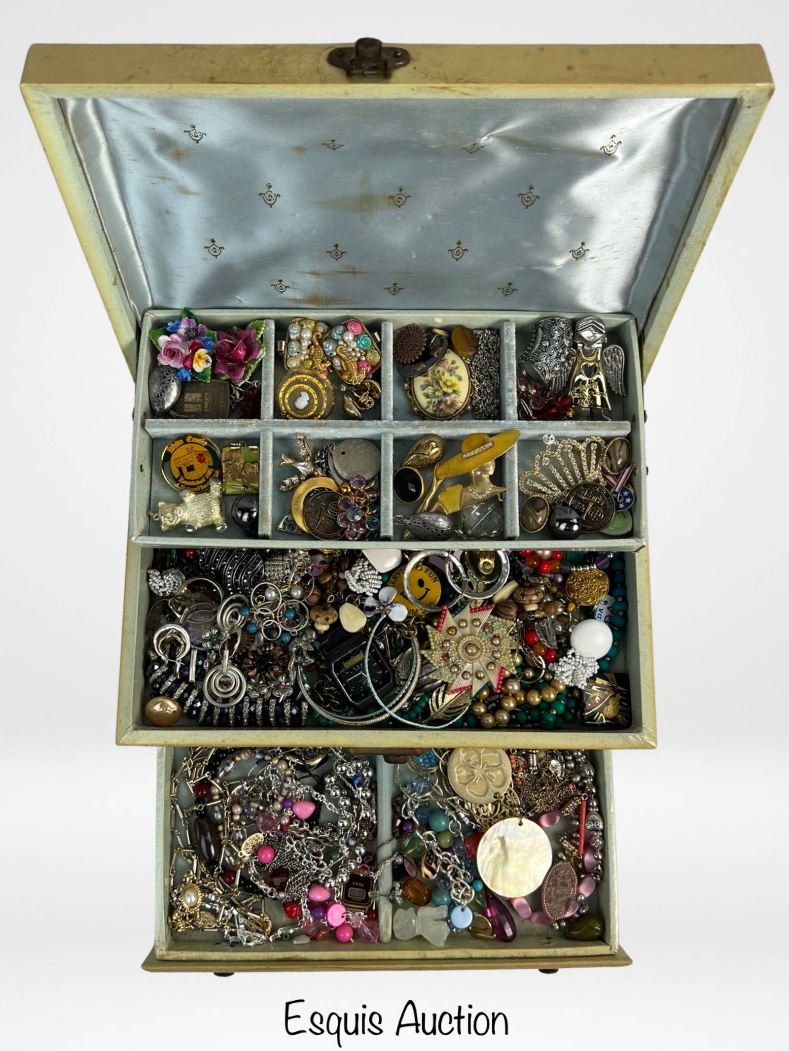 Vintage Jewelry Box Full Of Vintage Jewelry Auction