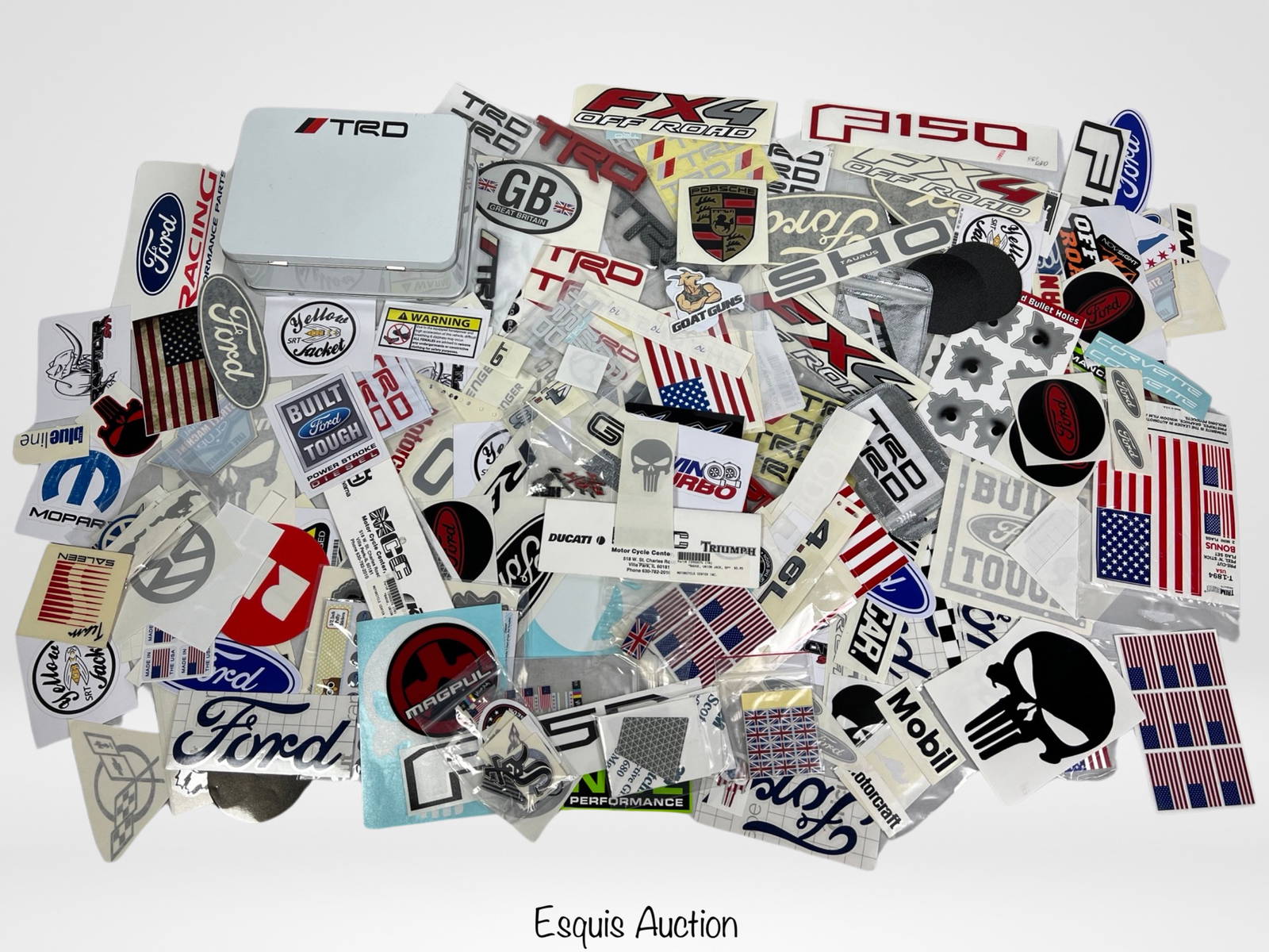 Large Lot Of Various Car/ Automobile Stickers Auction