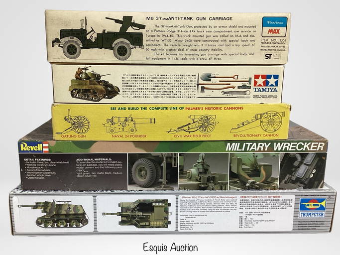 Vintage Plastic Model Kits Military Vehicles
