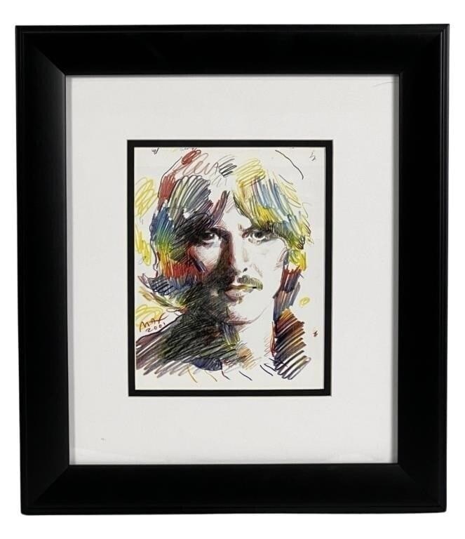 Peter Max- "george Harrison 2001" Art Lithograph Auction