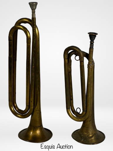 Lot Of 2 Vintage Bugles Boy Scout Rexcraft