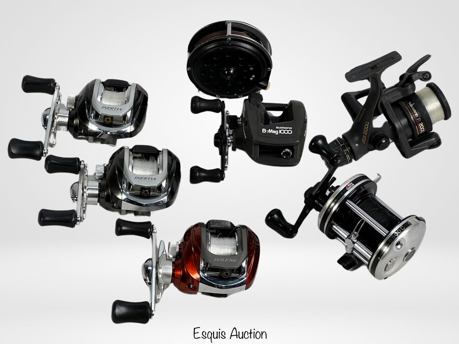 Group Of Fishing Reels- Abu Garcia, Shimano, Solen Auction