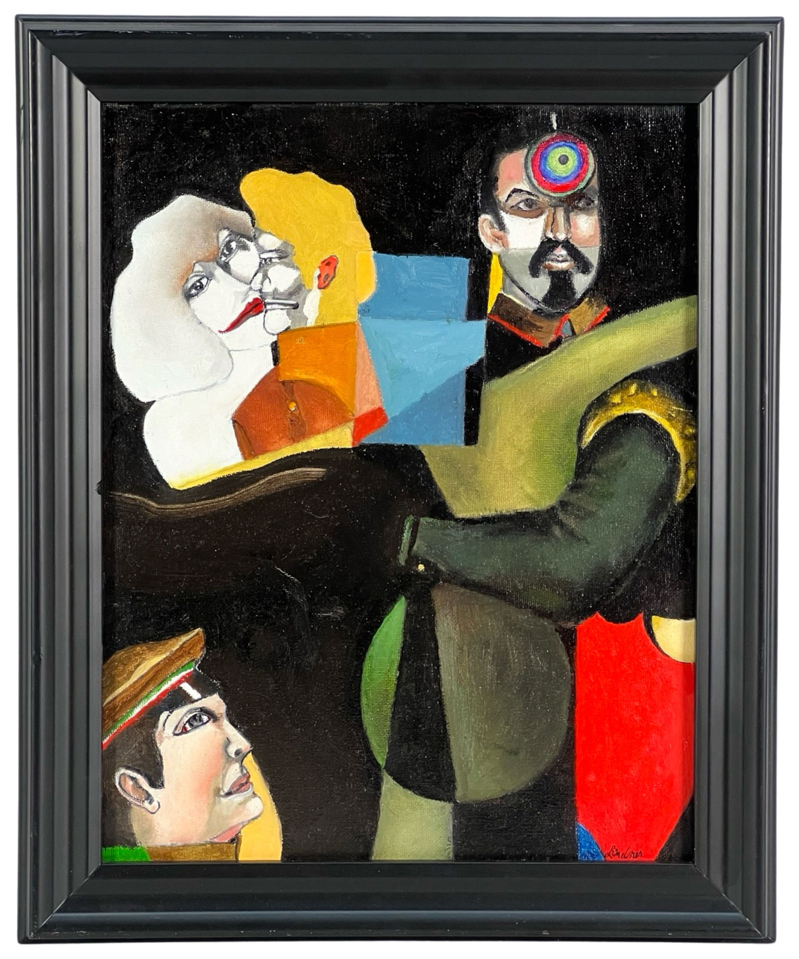 Original Oil Painting In Manner Of Richard Lindner Auction