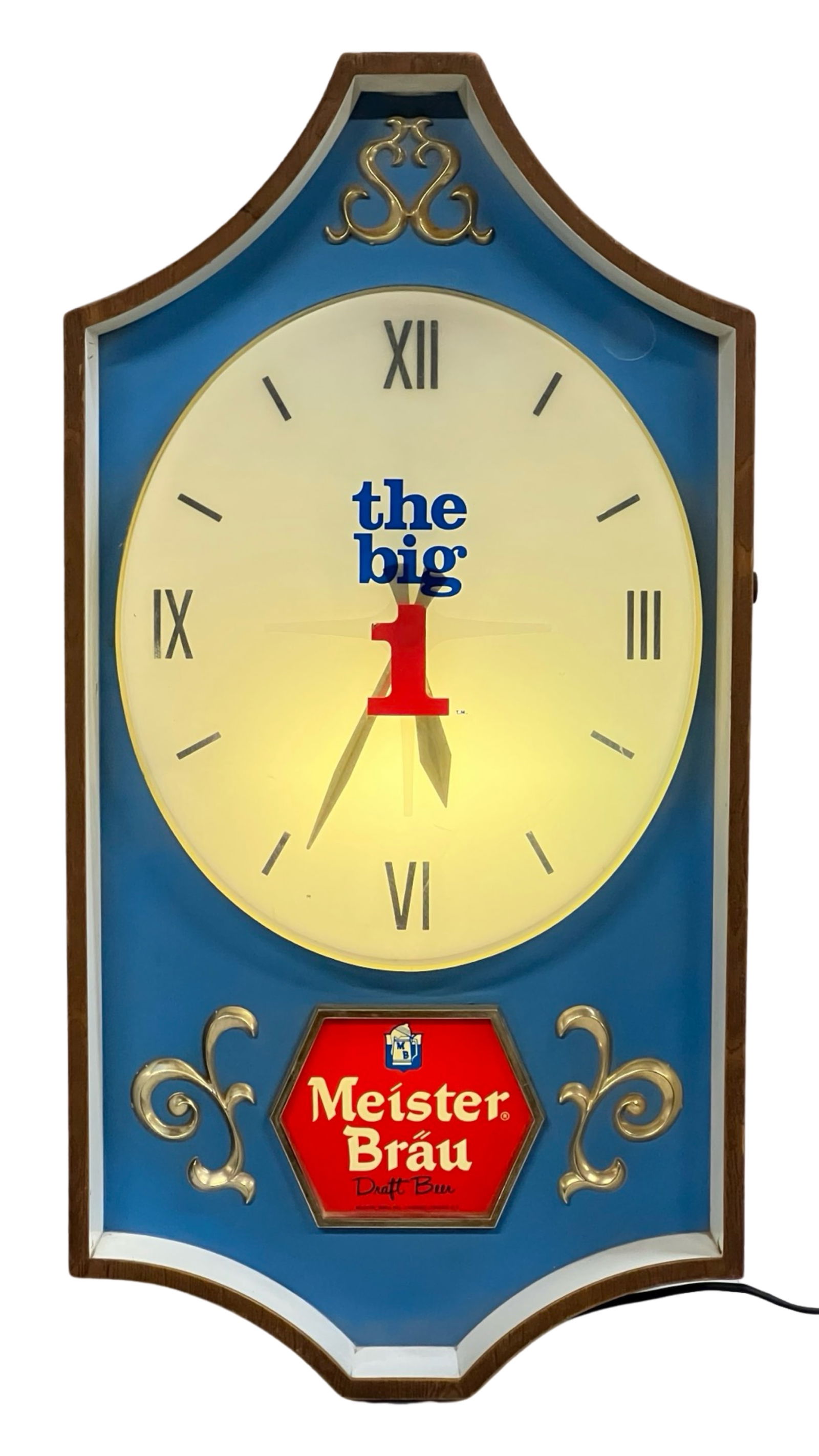 Vintage Meister Brau Beer Advertising Bar Clock