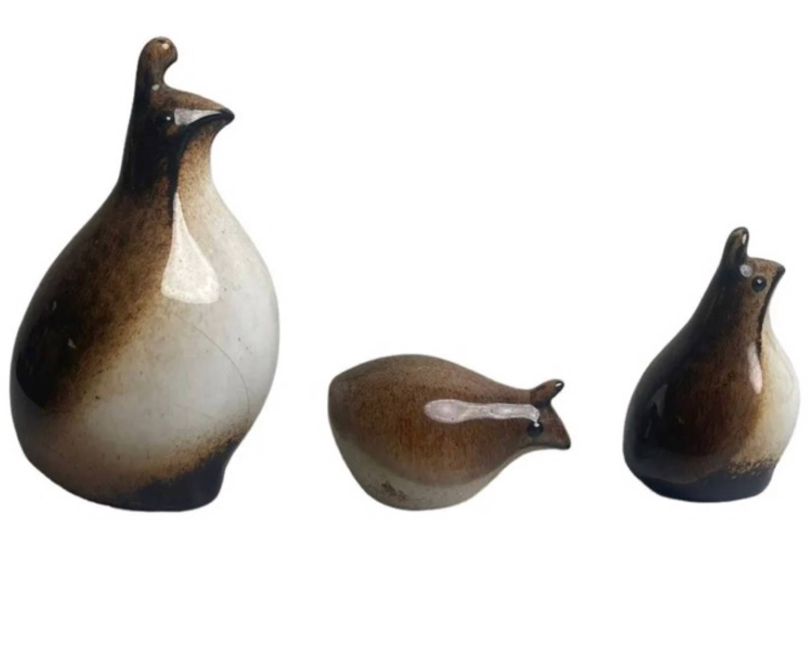 Howard Pierce Quail Family Art Pottery Signed Auction