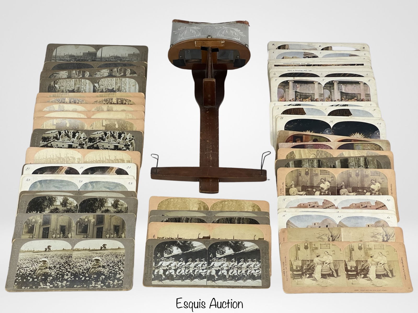 Antique Stereoscope & Stereo View Cards