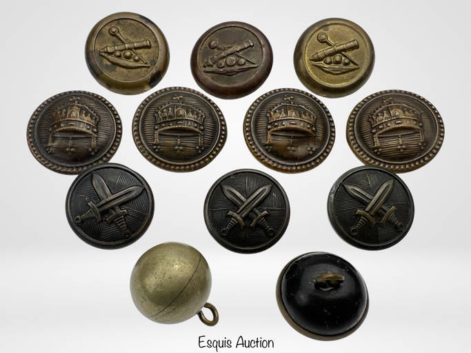 Wwi Period European Military Uniform Buttons