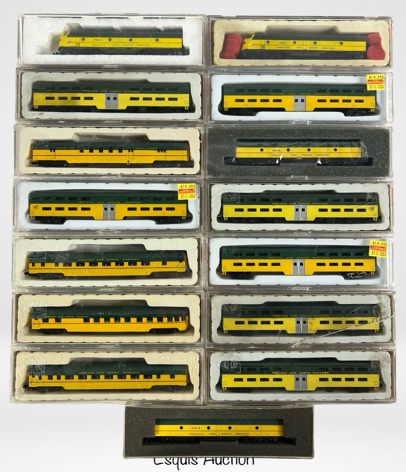Con-cor N Scale Chicago & North West Ern Train Set Auction