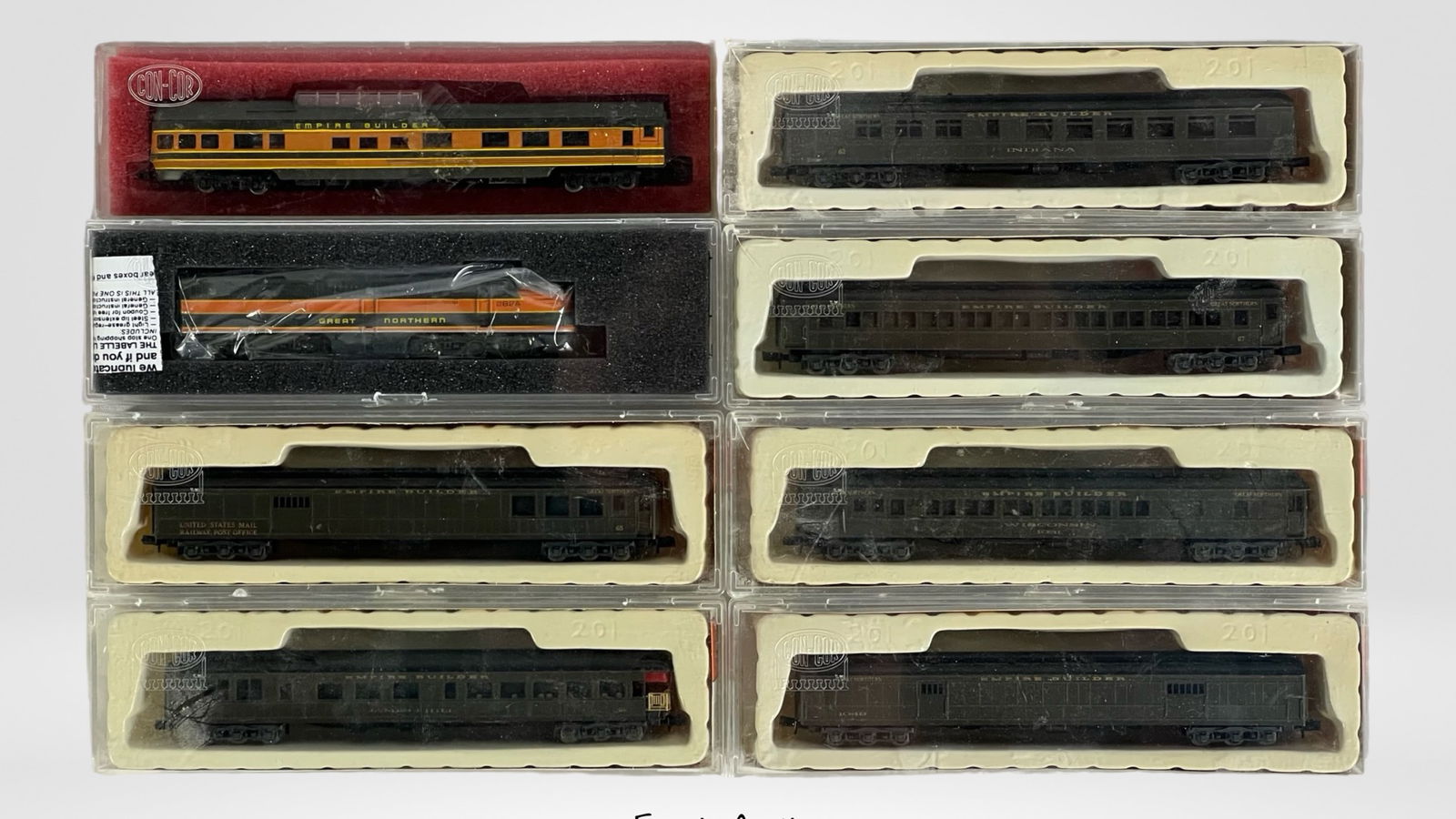 Con-cor N Scale Empire Builder Train Set Auction