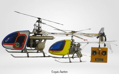 Vintage Kraft & Cricket Gas Rc Helicopters