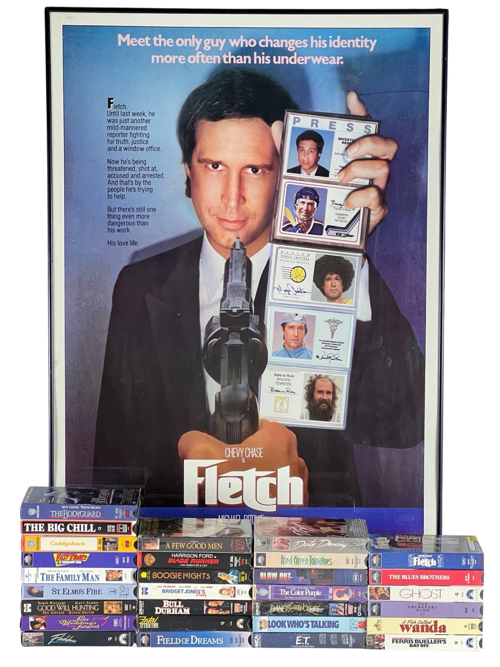 Vintage Sealed Vhs Tapes & Fletch Movie Pos Auction