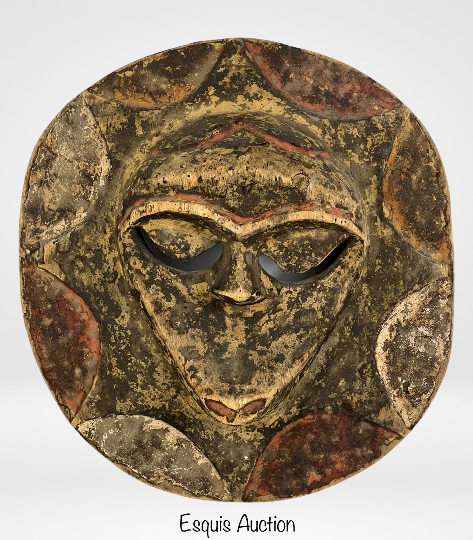 Ekpo Eket African Tribal Wood Carved Mask Auction