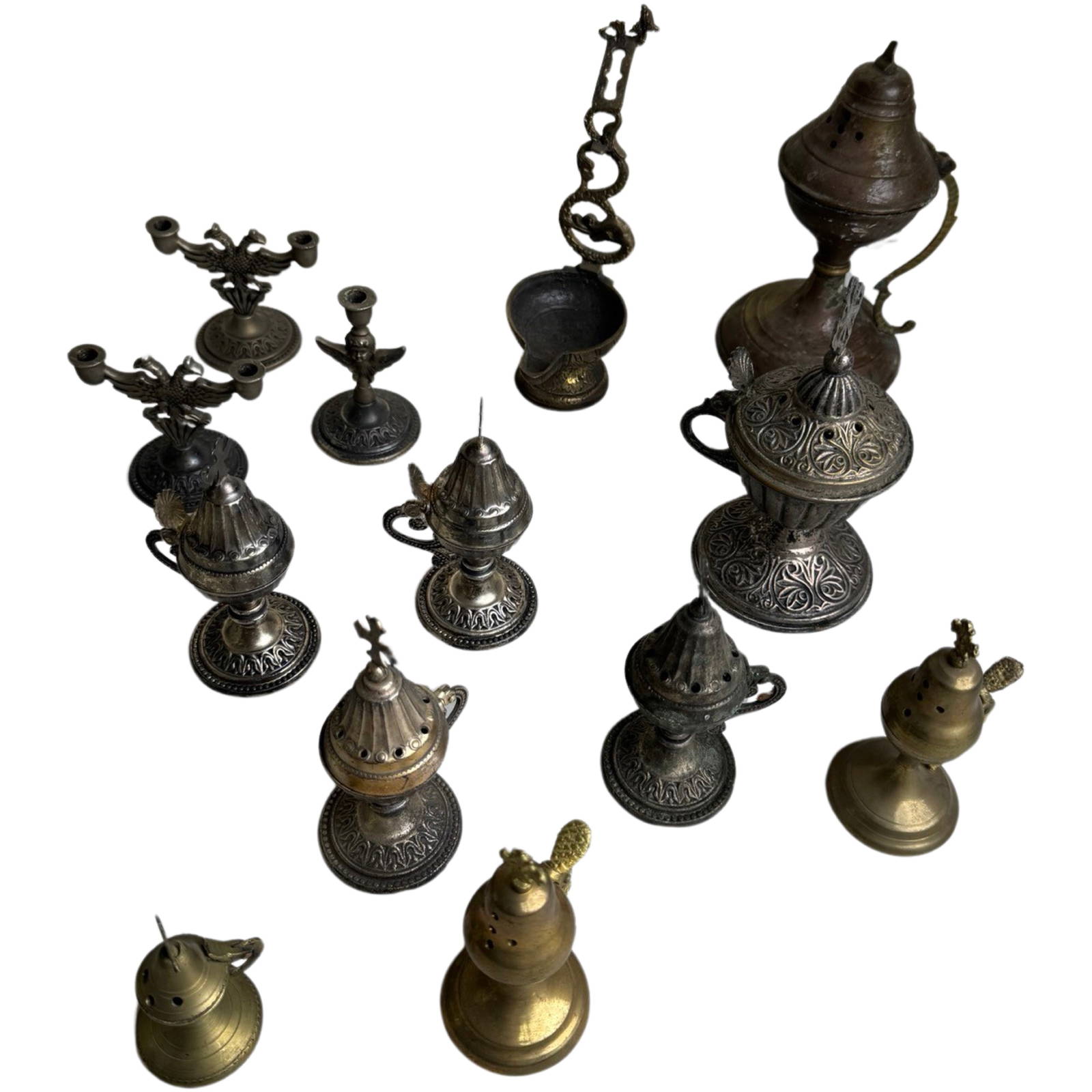 Vintage Orthodox Russian Incense Burners Lot Auction