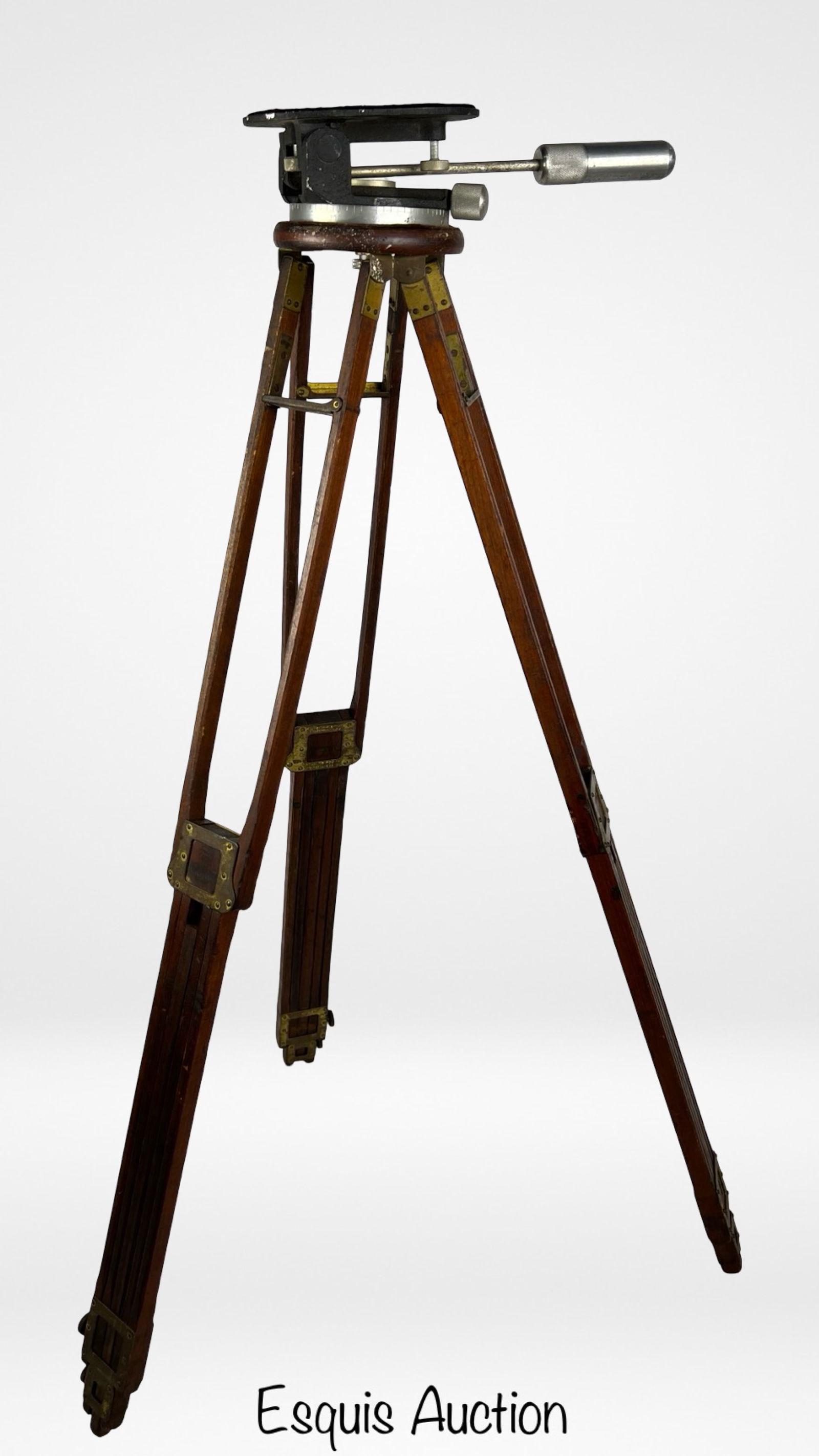 Antique Graflex Wood & Brass Crown Tripot No. 1 Auction
