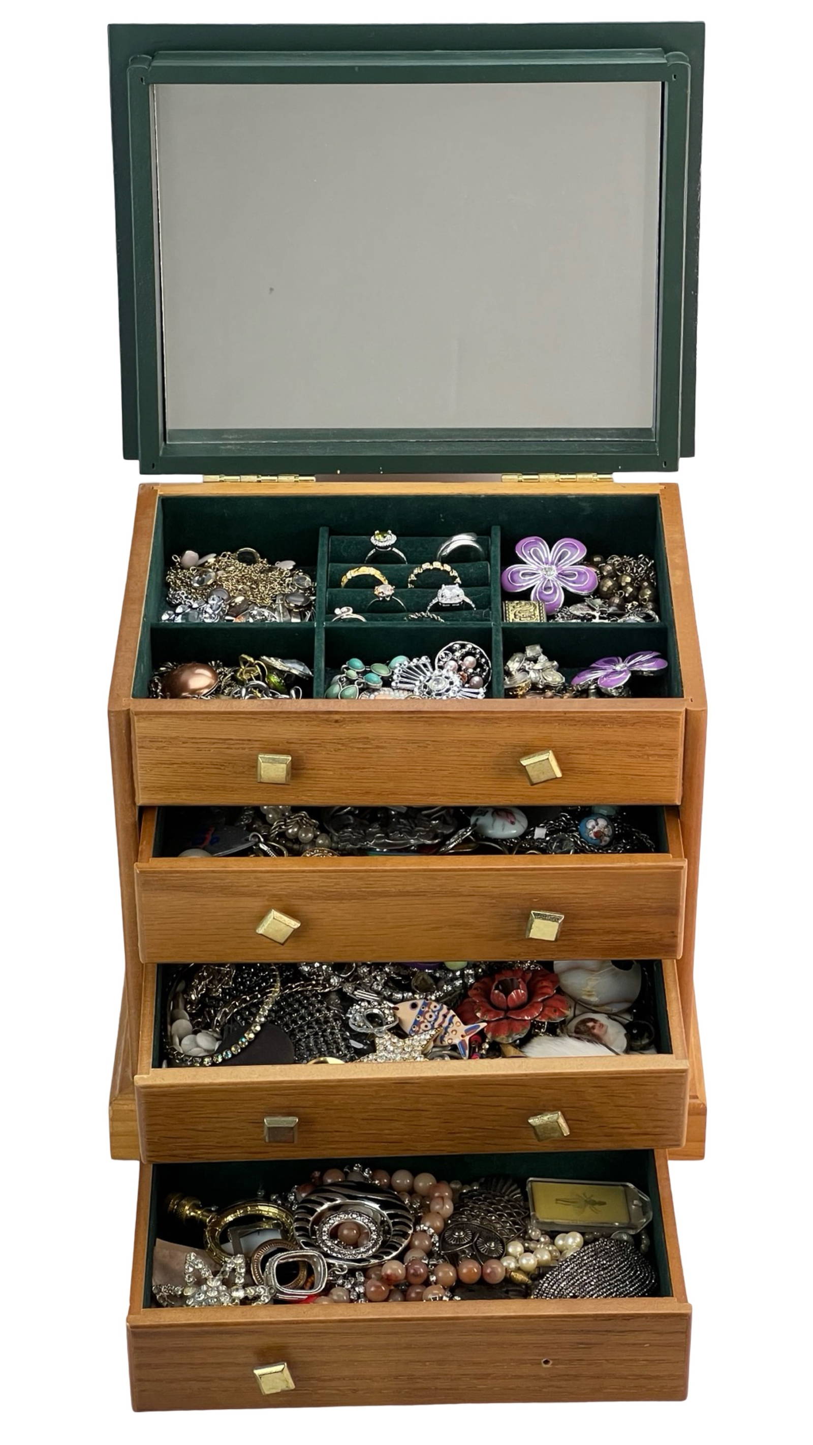 Large Jewelry Box Full Of Unsearched Vintage Jewel Auction