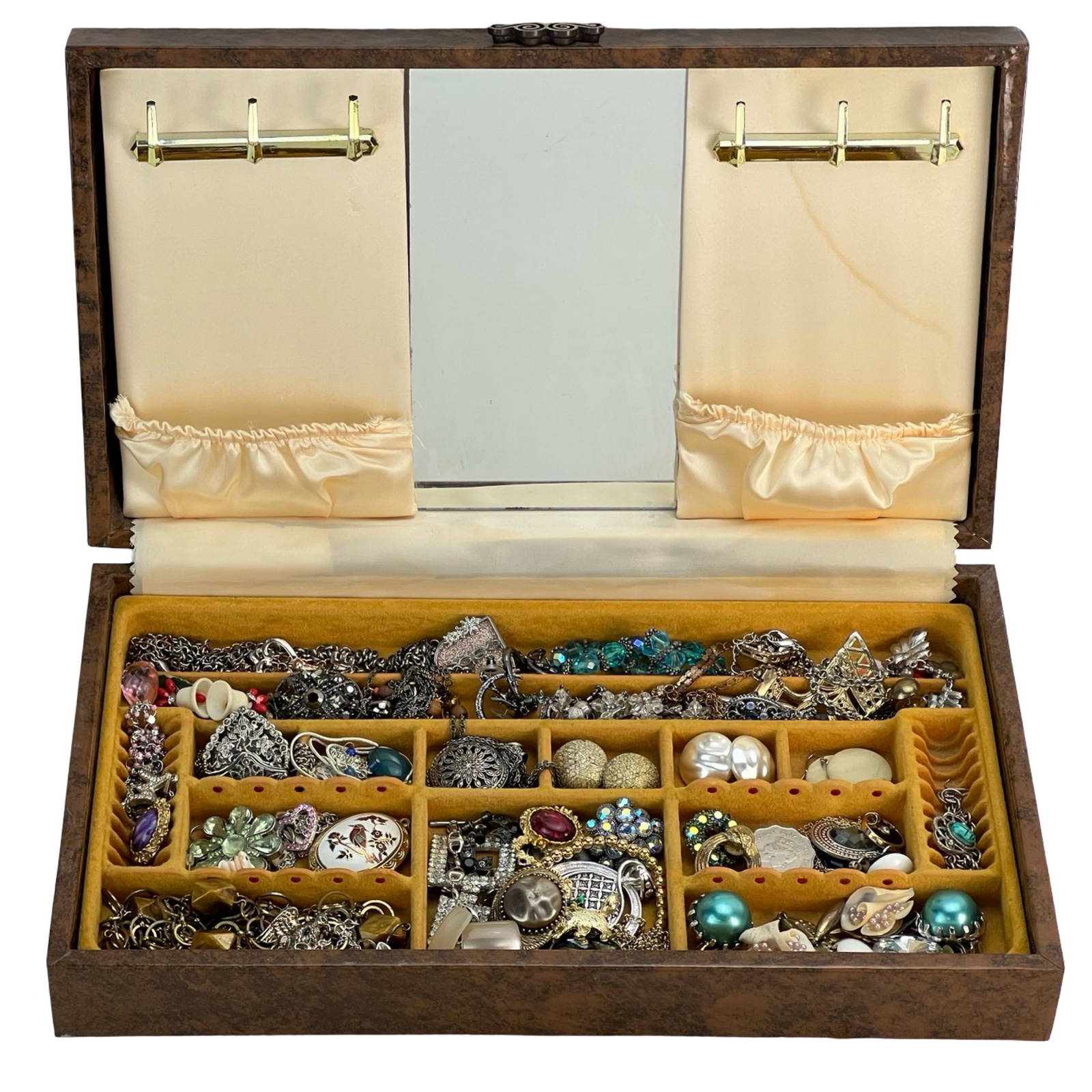 Vintage Jewelry Box Full Of Jewelry Auction