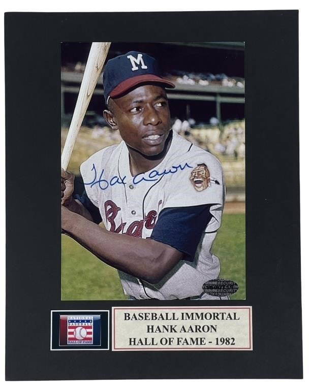 Hank Aaron Autographed/ Signed Photograph Auction
