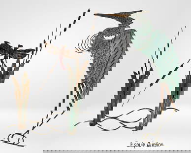 Mid Century Copper & Brass Cafe Wall Sculpture Auction