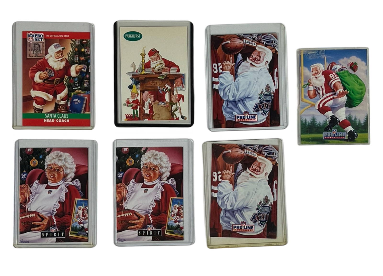 Nfl Football Santa Clause Card Set Auction