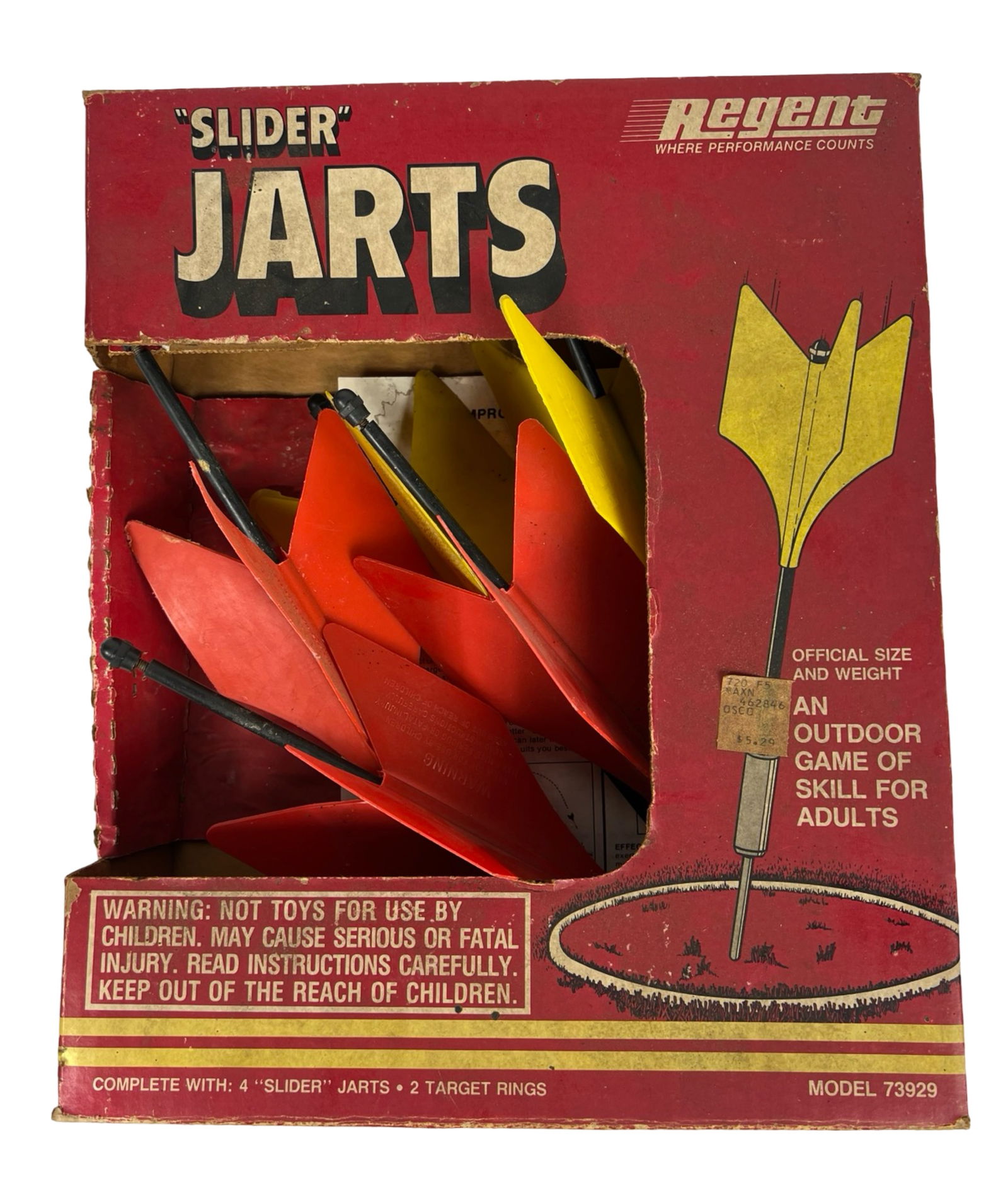 Vintage "slider" Jarts Outdoor Lawn Darts Game Auction
